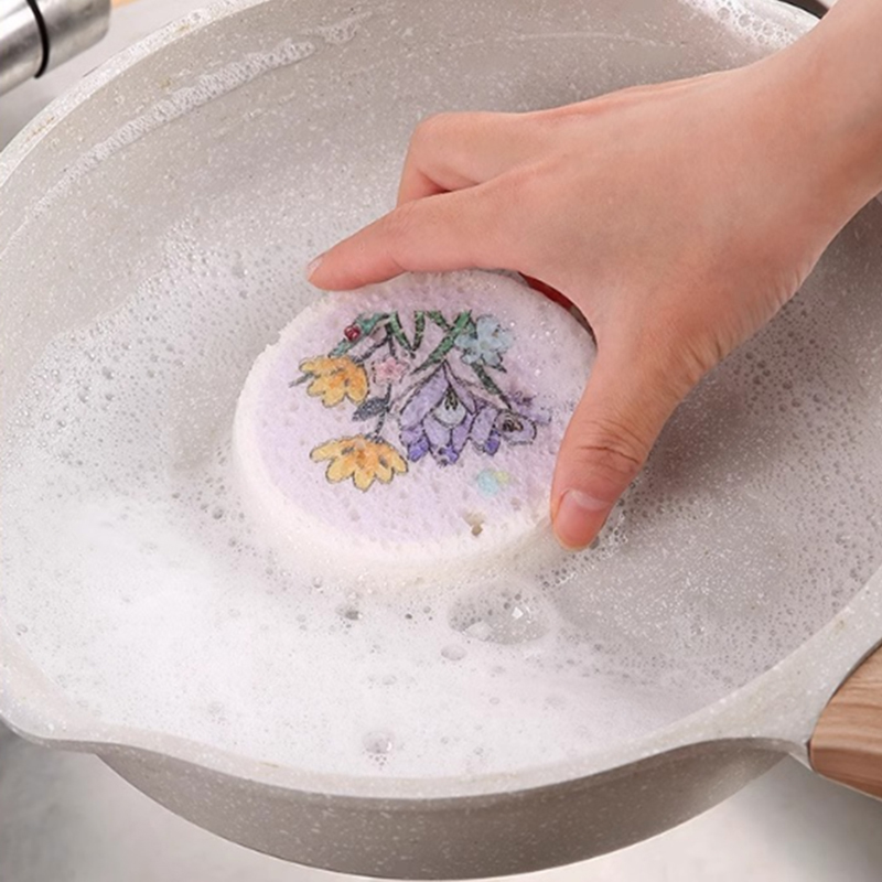 Compressed Wood Pulp Cotton Rag Kitchen Cleaning Dishwashing Spong Mop ...