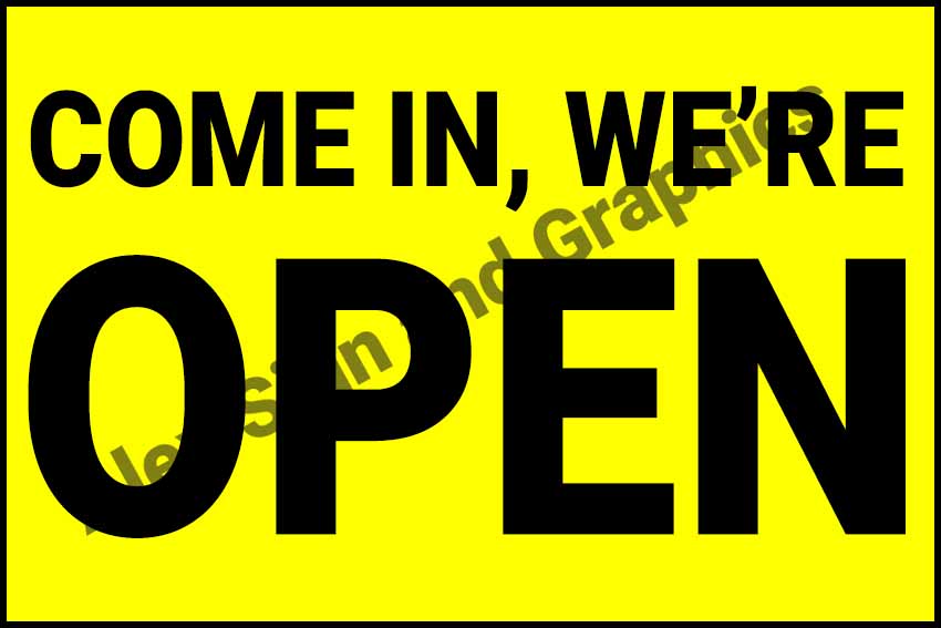 Come In, We're Open PVC Signage - A4 Size (7.5 x 11.25 inches) | Lazada PH