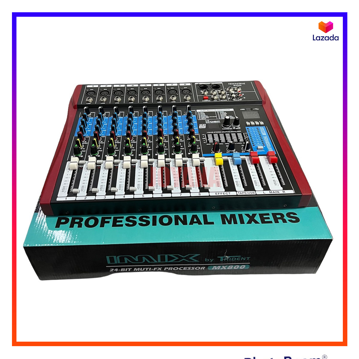 ORIGINAL TRIDENT PROFESSIONAL MIXER MX-800 8 CHANNEL BLUETOOTH ...