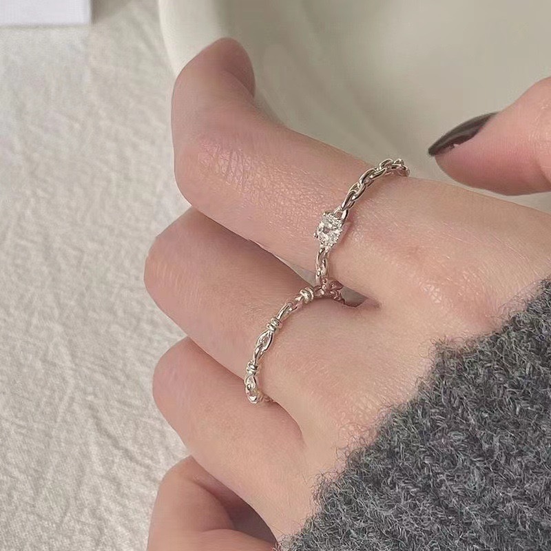 【Hottest Trends】Small Square Sugar Diamond Ring Ring Women's Niche ...