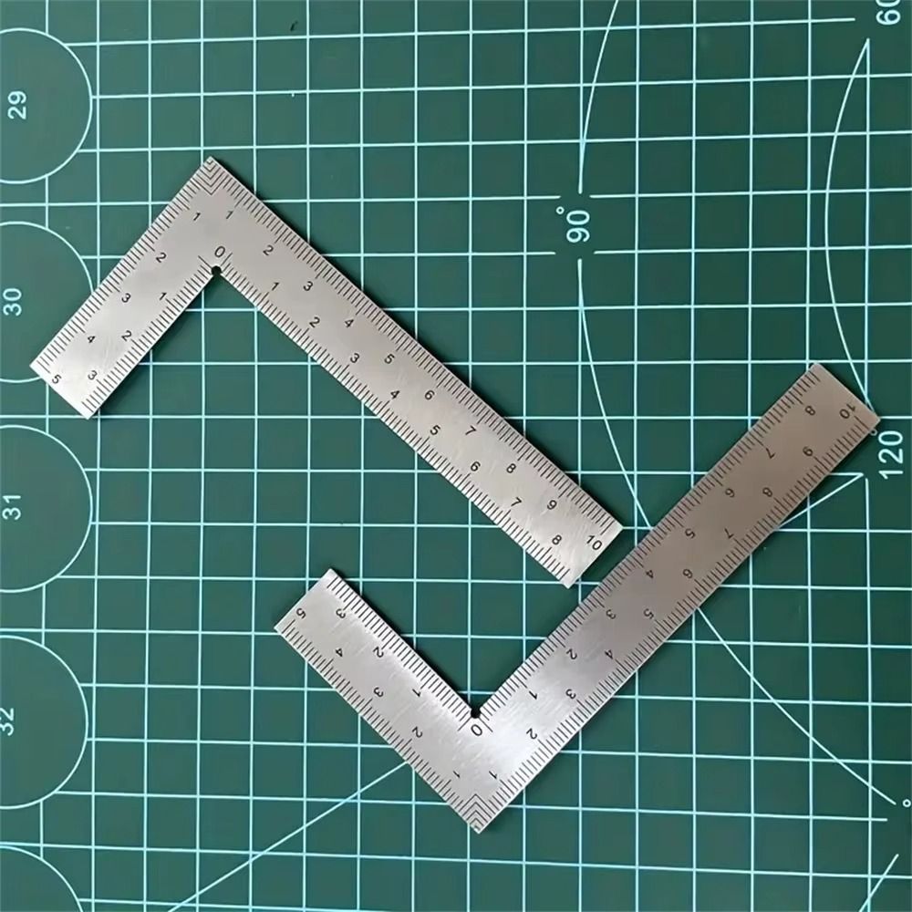 Office Accessories Stainless Steel L Square Ruler Double-Sided ...