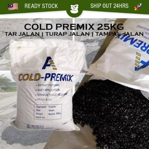 All weather Cold Road Premix 25KG BAG cold mix Asphalt Turap Jalan ...