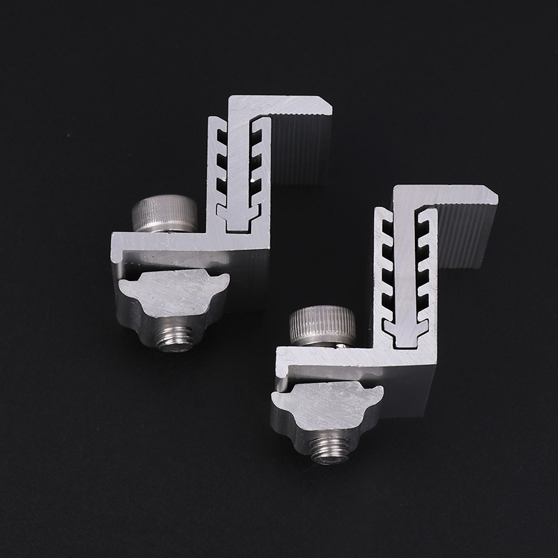 1/4PCS End Clamp Middle Clamp Silver PV Solar System Installation ...