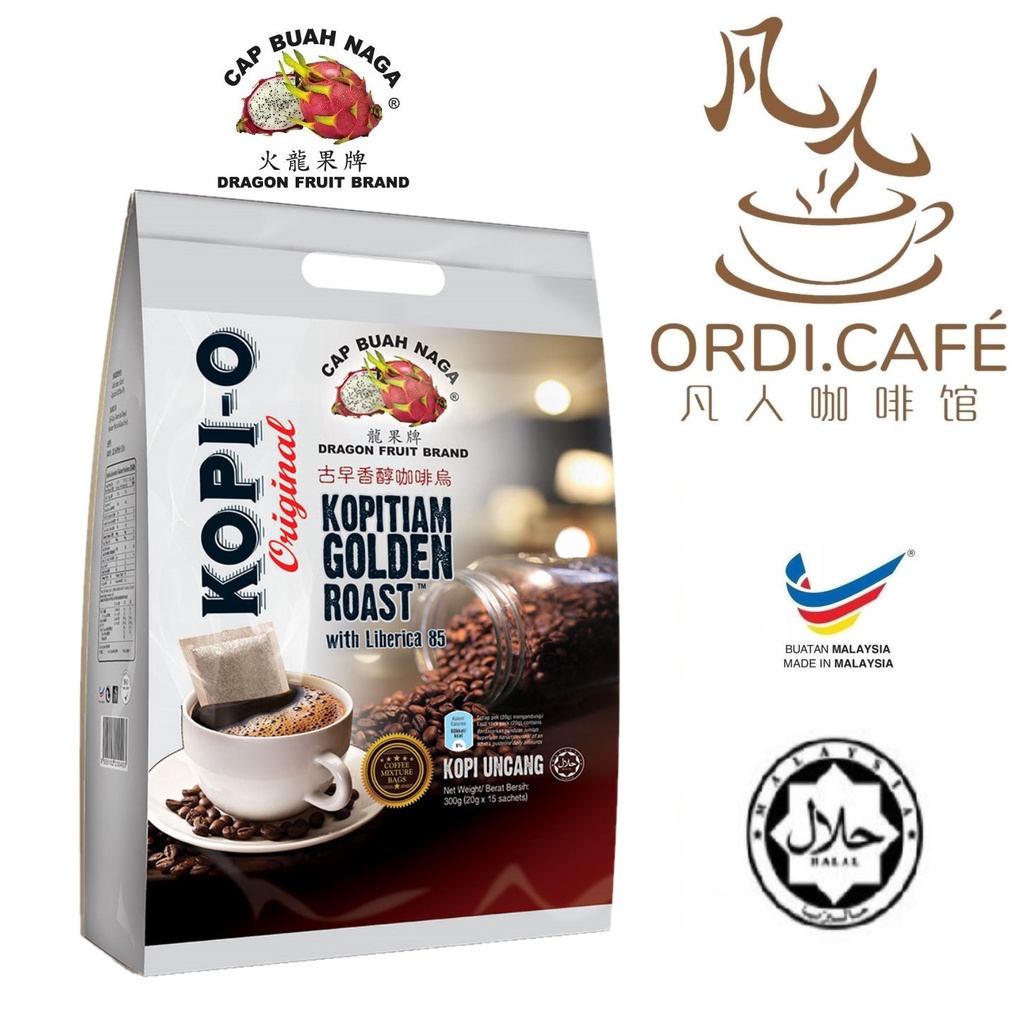 Dragon Fruit Brand Kopi-O Original (No Sugar) - Kopitiam Golden Roasted ...