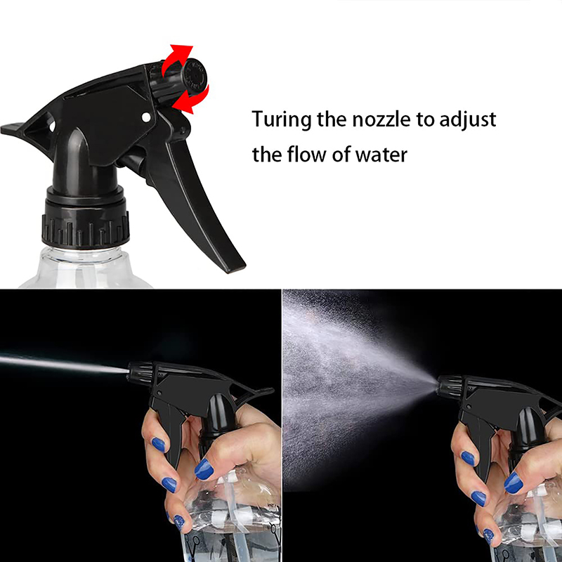 250ml/500ml Empty Durable Refillable Adjustable Mist Hairdressing Salon ...