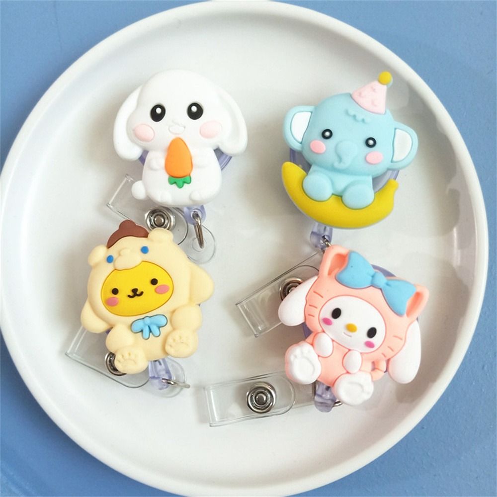 Cute Cinnamoroll Nurse Badge Reel Kuromi Name Tag Retractable Badge ...