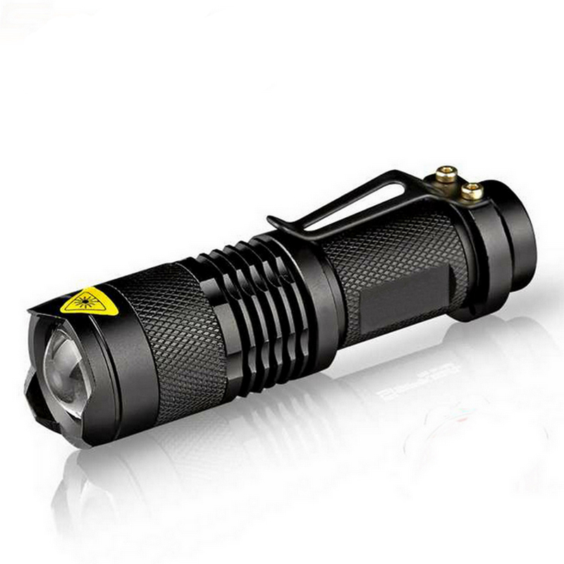 Ultra Bright Mini Led Flashlight Waterproof Q5 2000lm 3 Modes Zoomable ...