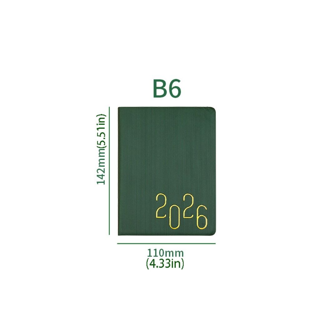 Diary Notepad English 2026 Schedule Planner Notepad Pu Small B6 ...