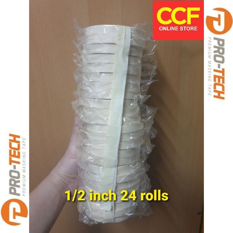 Masking Tape 1/2 inch 24 pcs per pack Protech | Lazada PH