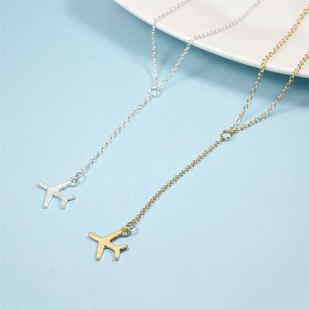 Simple Joias Plane Airplane Necklaces Pendants For Women Femme Aircraft ...