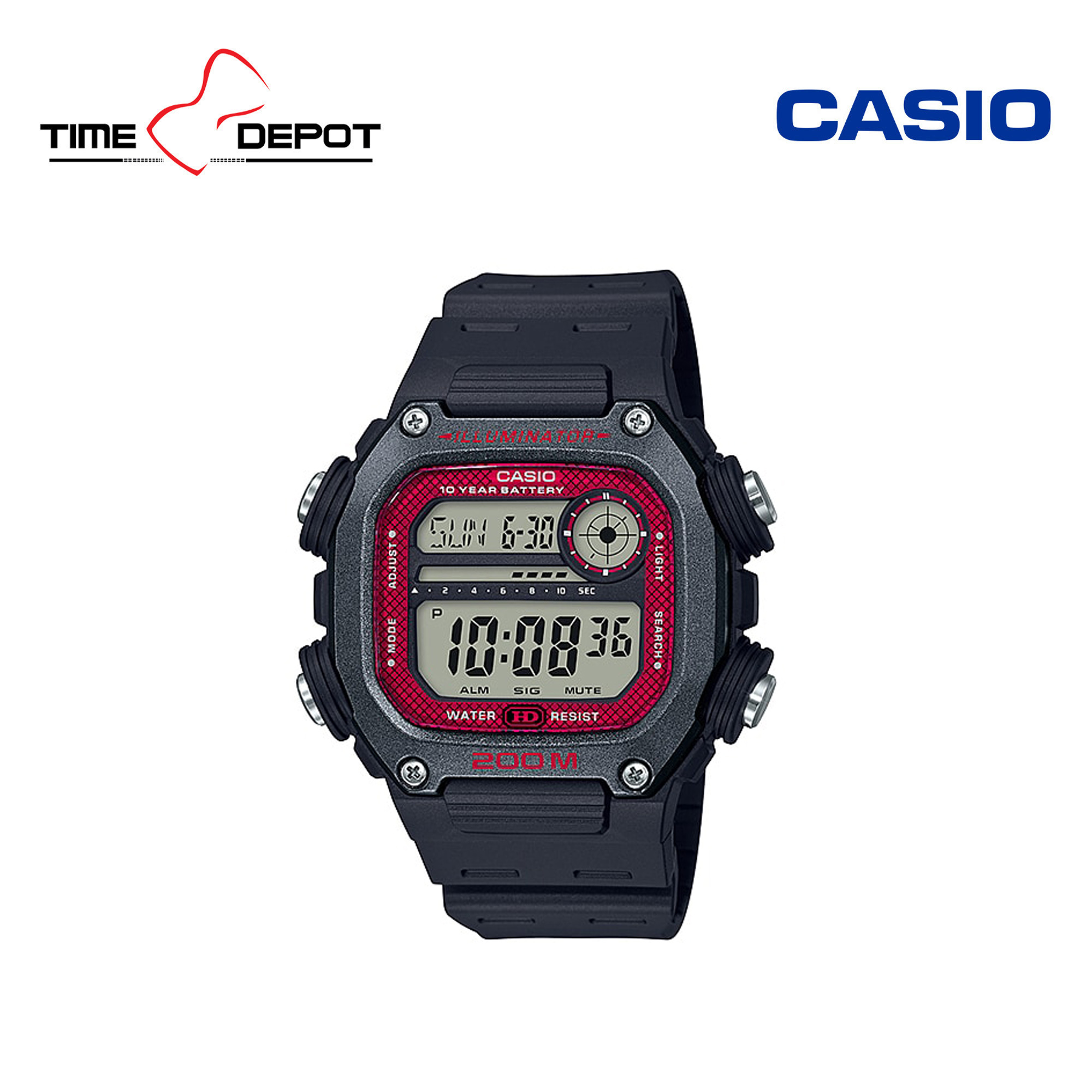 Casio DW-291H-1BVDF Standard Digital Black Resin Band Watch For Men ...