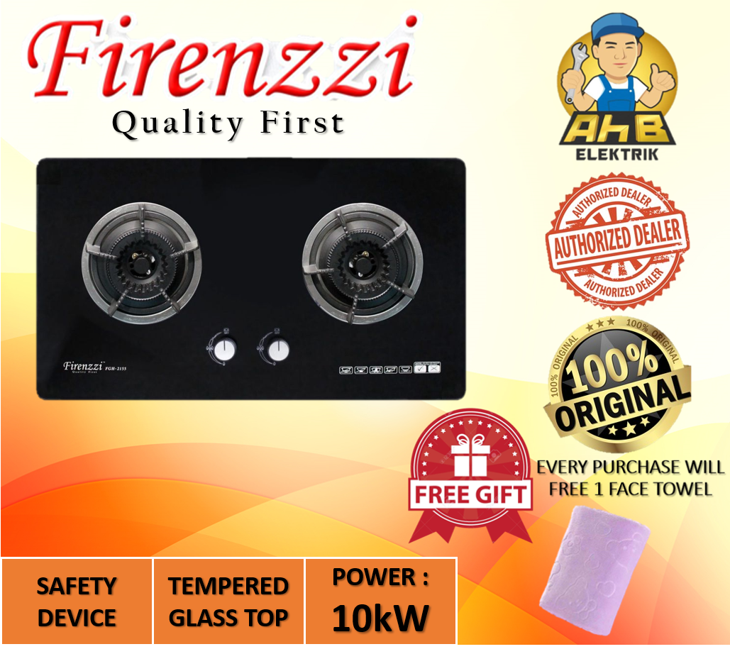 Firenzzi FGH-2155 2 BURNER GAS HOB WITH SAFETY DEVICE | Lazada