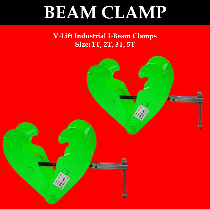 TOYU 1T -5T Green Girder Clamp Steel Universal LIFTING Beam Clamp V ...