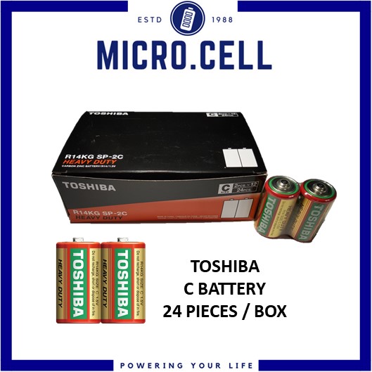 Toshiba C size R14 Heavy Duty Battery - Box of 24 Pieces | Lazada Singapore