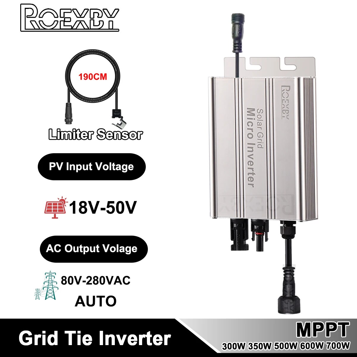 MPPT 500W 600W 700W Micro solar grid tie inverter mppt solar Smart ...