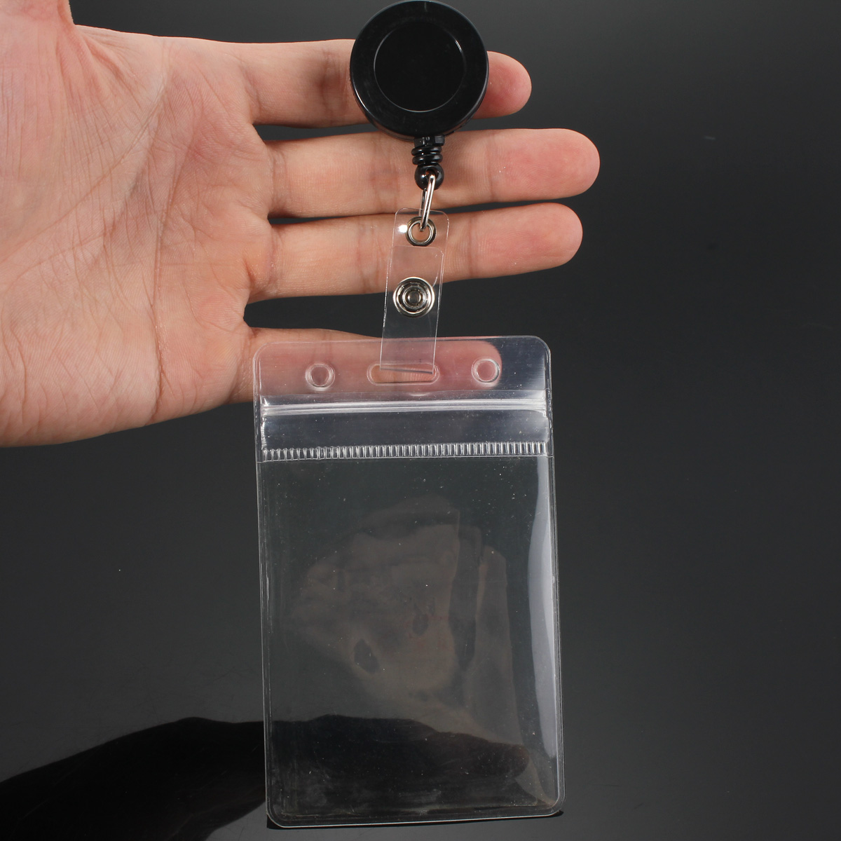 Retractable ID Name Office Card Key Holder Tag Reels Badge Plastic W ...