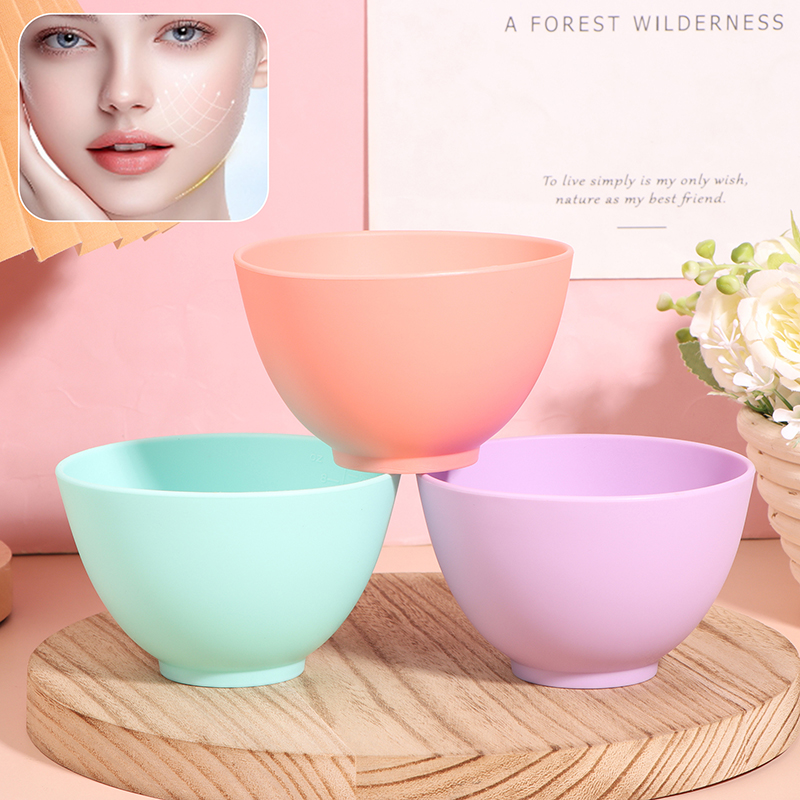 Colorful Silicone Face Mask Bowl Mask Stick Big Face Mask Powder Mixing ...