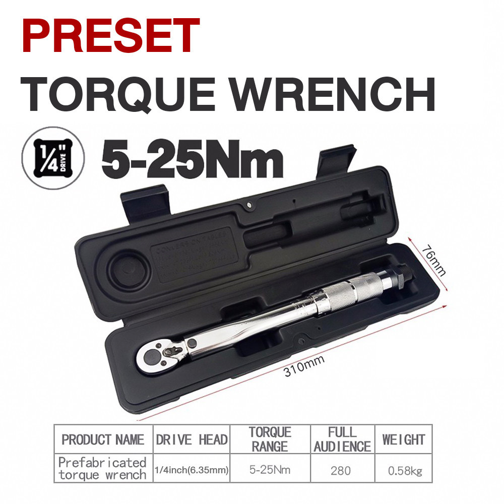 Flyman Torque Wrench Hand Tool Adjustable 1/2" Drive Click Type 28-210 ...