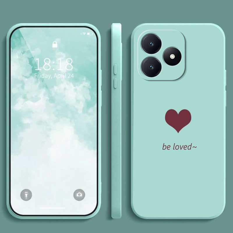 Realme C61 Matte Liquid Silicone Case Soft Heart Design | Daraz.pk
