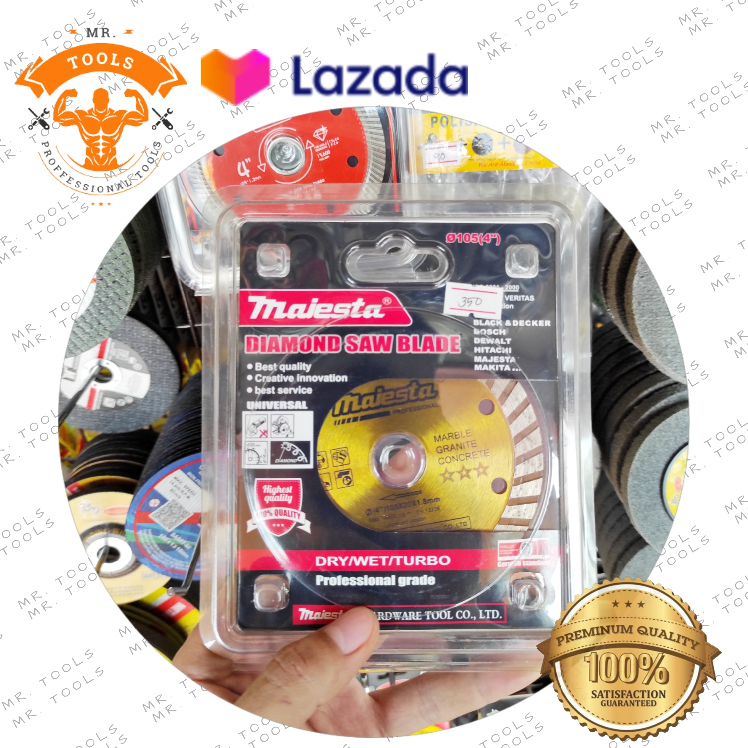 MAJESTA HEAVY-DUTY DIAMOND SAW BLADE 4" DRY/WET/TURBO | Lazada PH