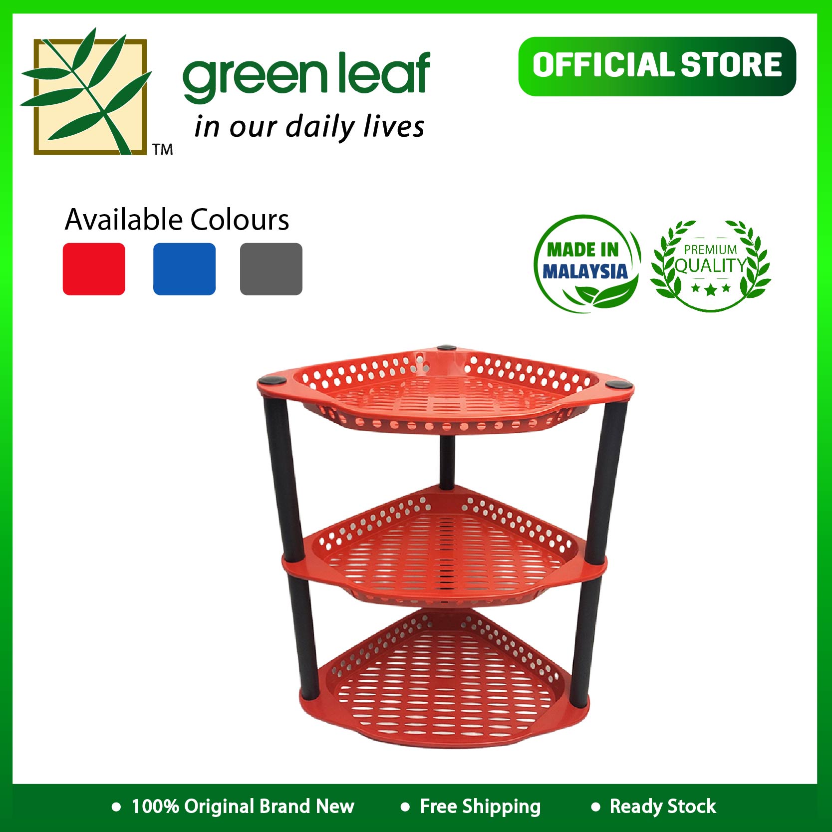 Greenleaf Triangle Rack (2-Tier / 3-Tier / 4-Tier) | Lazada