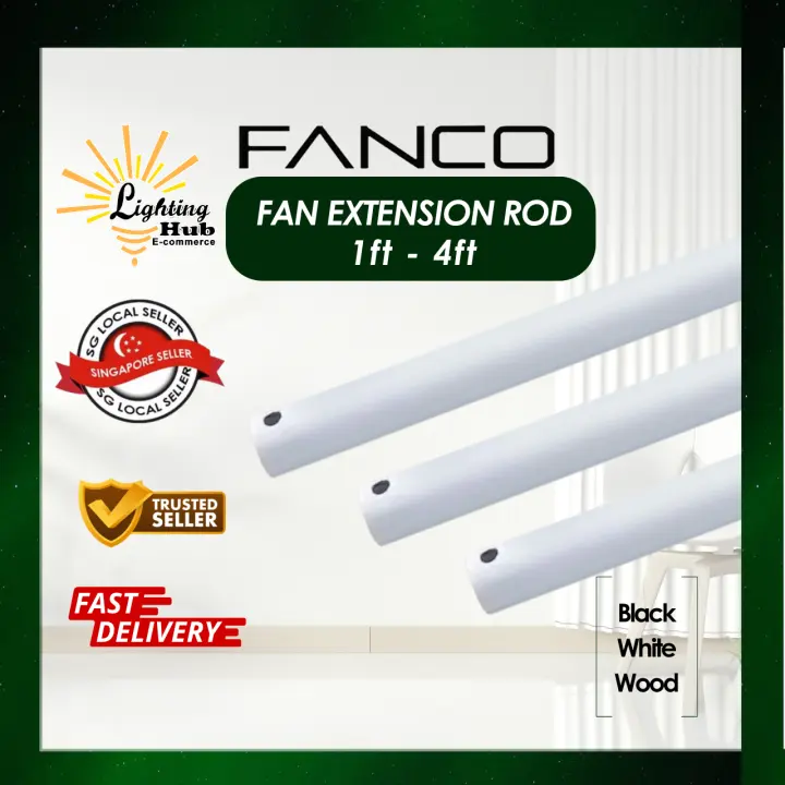FANCO Ceiling fan extension rod (1ft/1.5ft/2ft/2.5ft/3ft/3.5ft/4ft ...