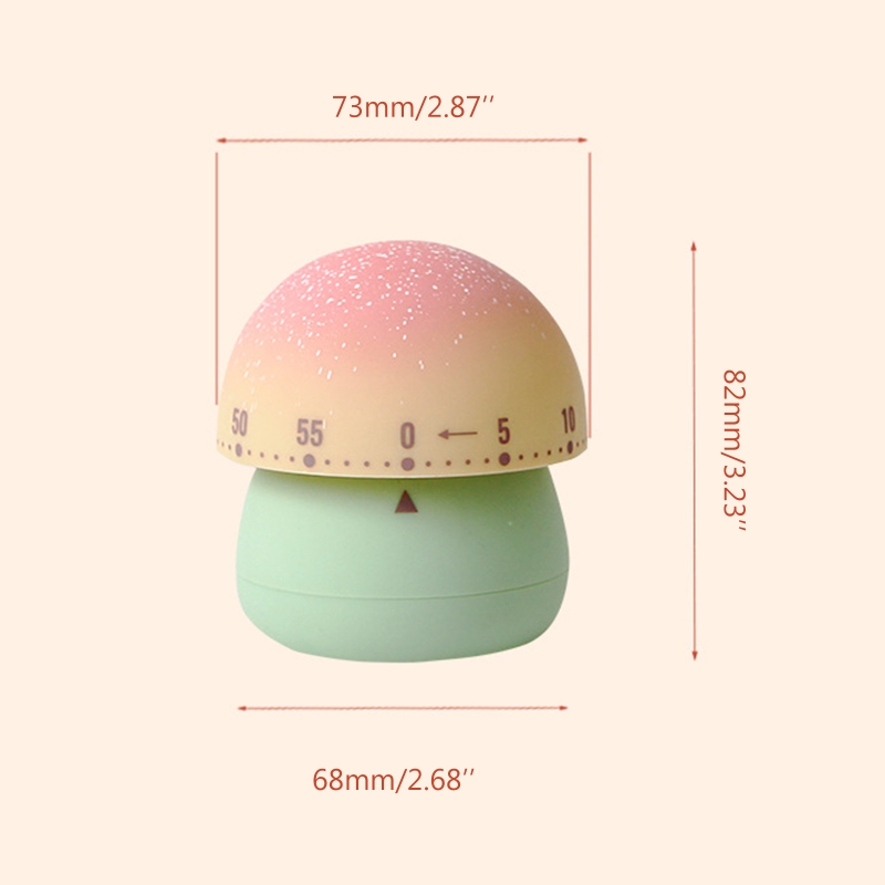 Cute Mushroom Timer Time Management Mechanical Kitchen Timers For Home ...