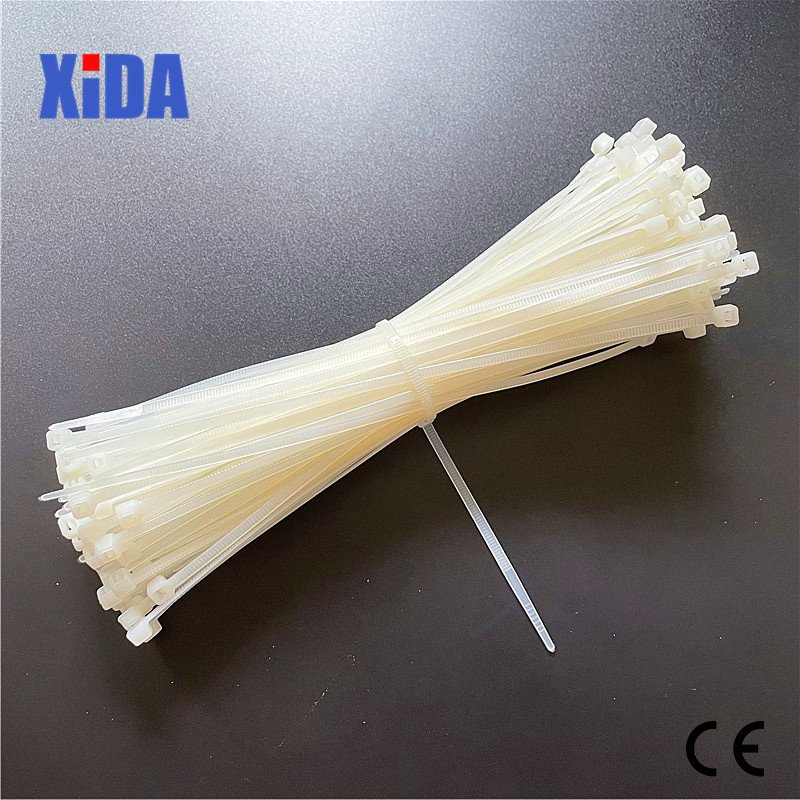 Self-Locking Plastic Nylon 100pcs/bag Black White Zip Wraps Strap Nylon ...