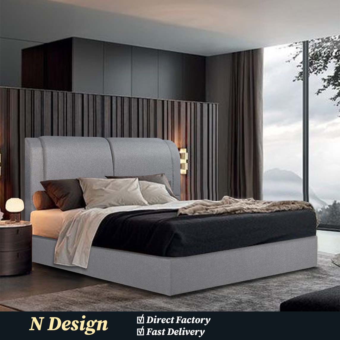 {N Design} Single / Super Single / Queen / King Divan + Headboard Only ...