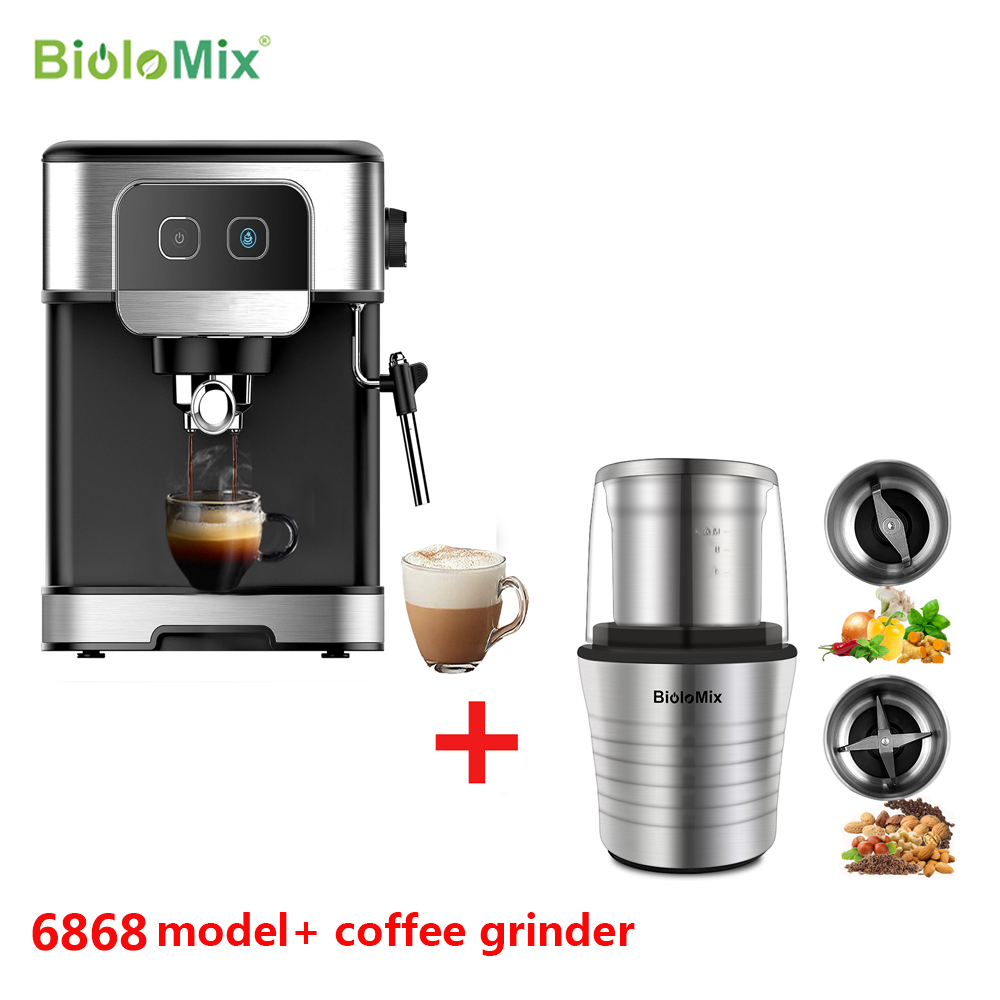 BioloMix 1200W 20 Bar Espresso Coffee Machine Instant Preheat Coffee ...