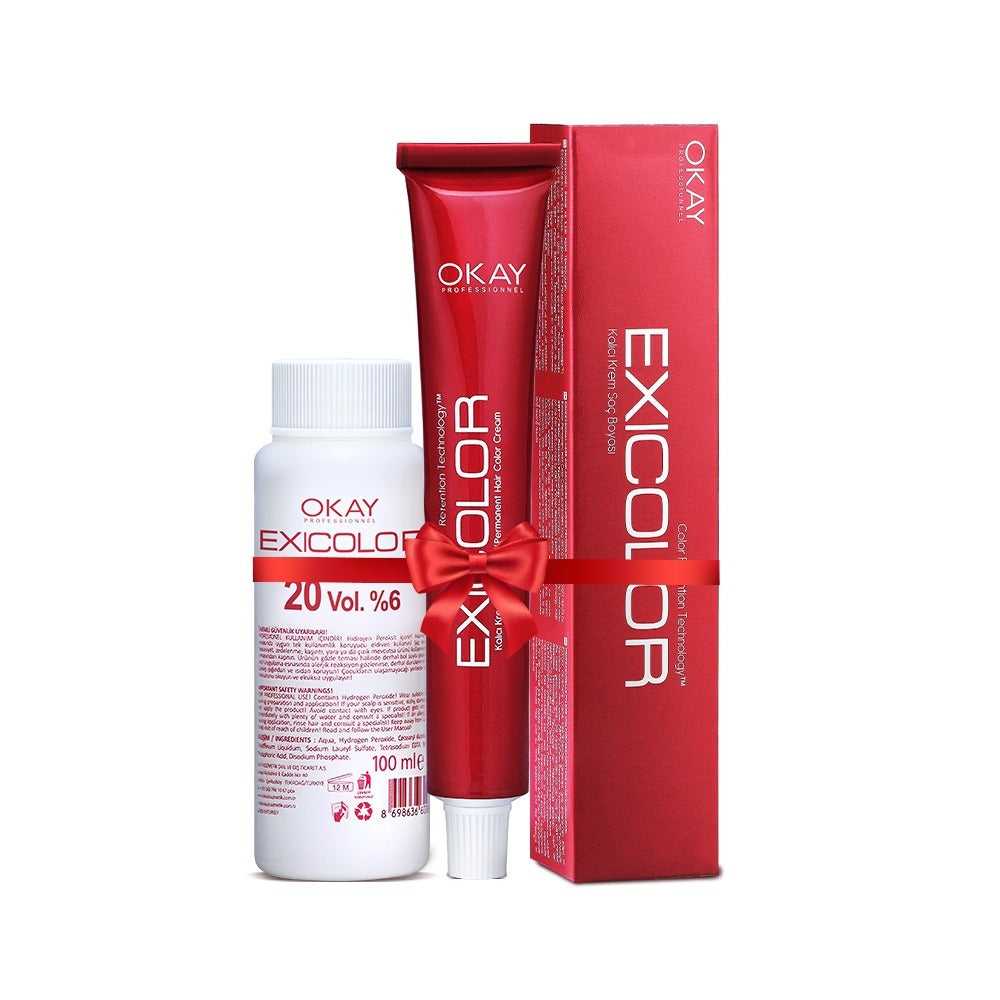 Okay Exicolor Permanent Hair Color Cream Nutshell â€“ 6.3 â€“ 60ml With ...
