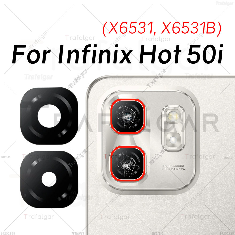 Rear Back Camera Glass Lens For Infinix Hot 50i X6531 X6531B Camera ...