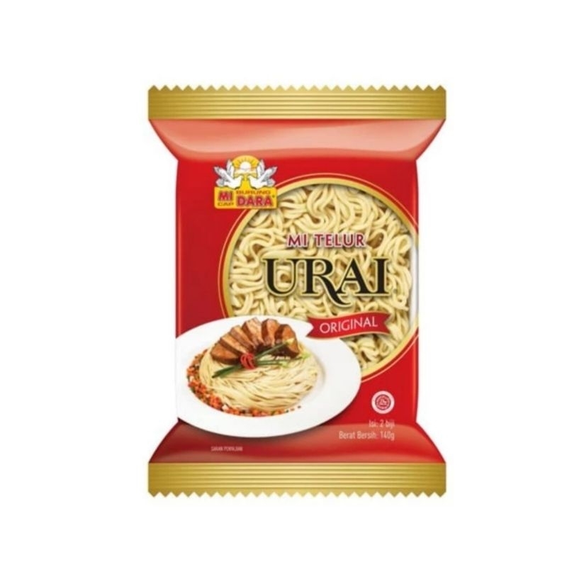 Mie Telur Cap Burung Dara URAI Mie Instan 140gr Pipih Original | Lazada ...