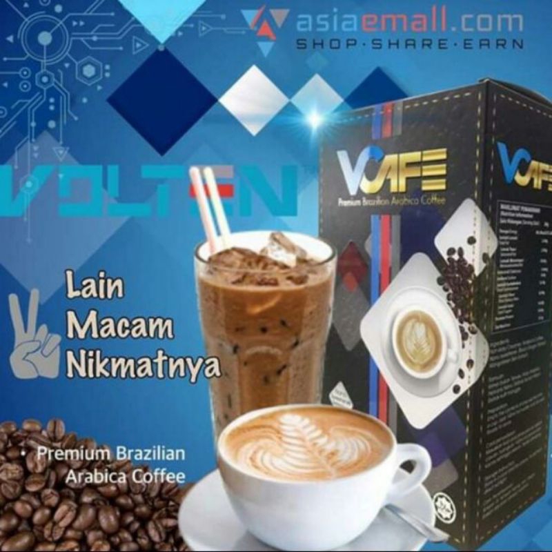 Original Volten Vcafe -KOPI HALIA HITAM.Harga sekotak♜ | Lazada