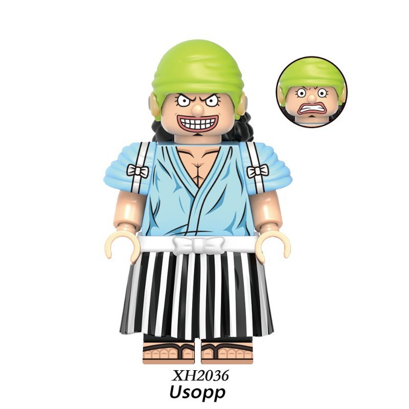 หนึ่งชิ้นสมบัติ Luffy Nico Robin Zoro Chopper Sanji Yamato Usopp Nami Zeus Mini หุ่นบล็อค