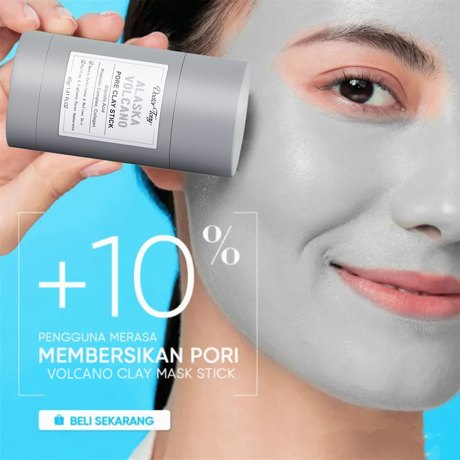 Dortor Tony Alaska Volcano Pore Detox Clay Stick Volcano Clay Mask Acne ...