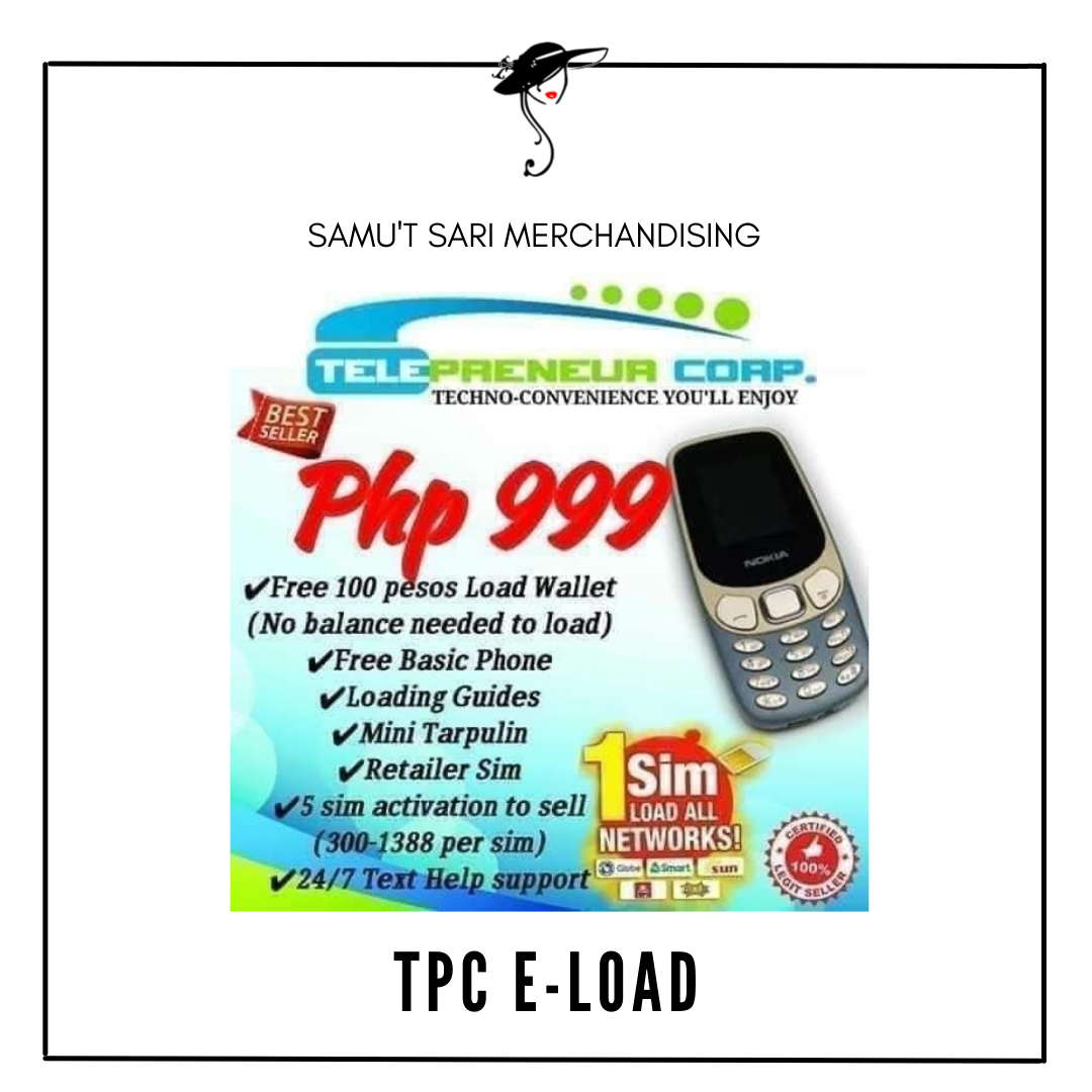 TPC E-LOAD BUSINESS COMPLETE RETAILER KIT PACKAGE with BASIC PHONE -1 ...