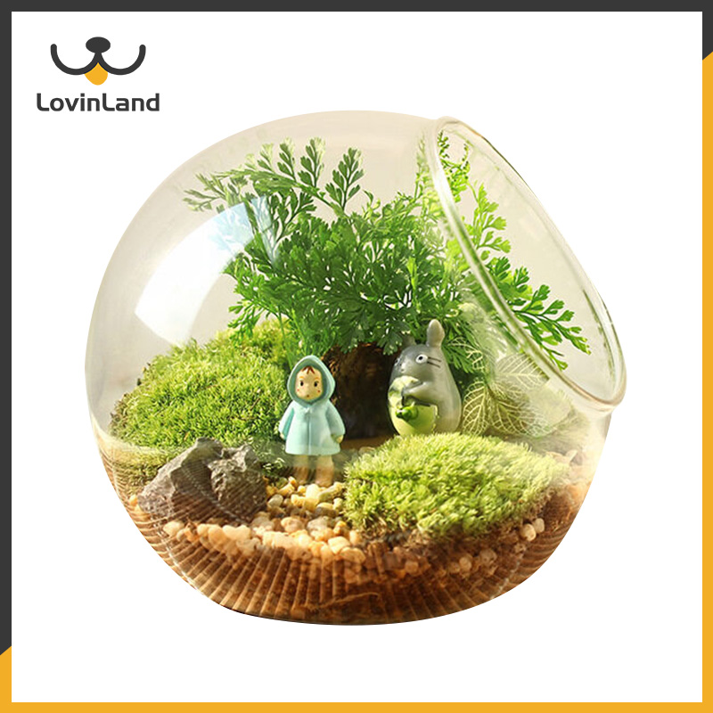 Lovinland Pet (15cm in diameter）Aquarium Tanks Micro Landscape Glass ...
