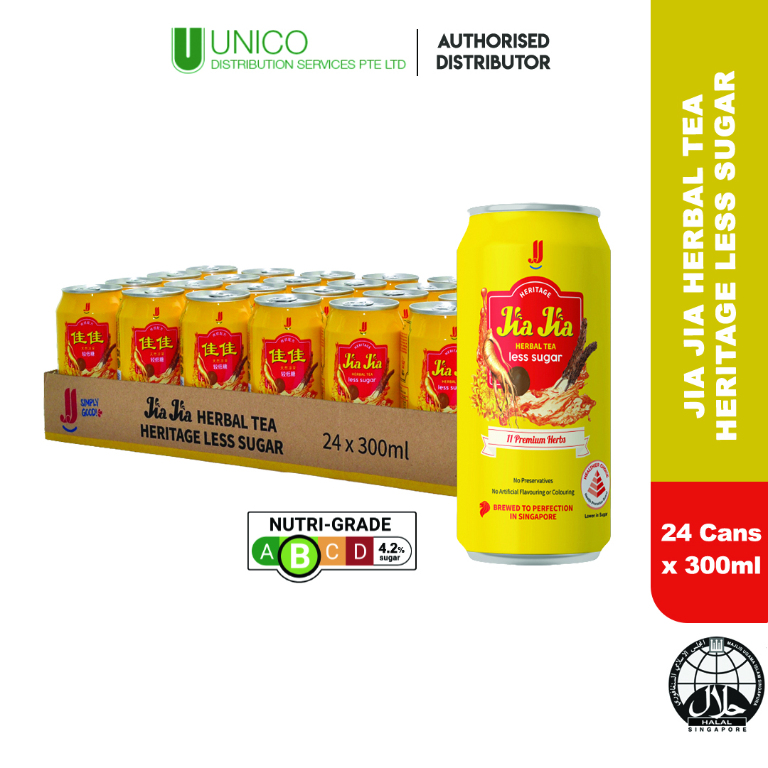 Jia Jia Herbal Tea Heritage Less Sugar 300ml x 24cans - Case | Lazada ...