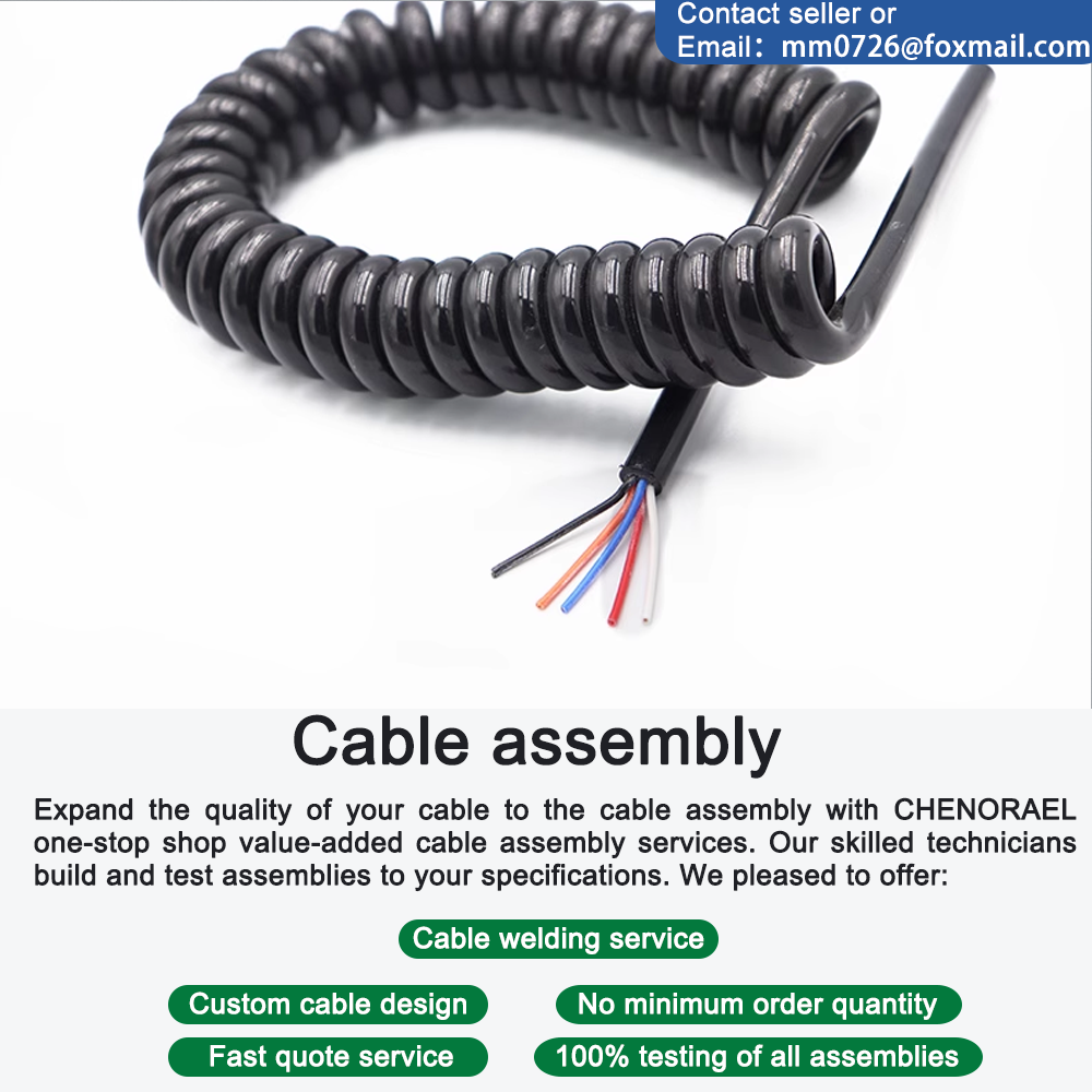 Spring Spiral Shield Cable 2 4 6 8 10 12 14 Core 0.15/0.2/0.3mm2 ...