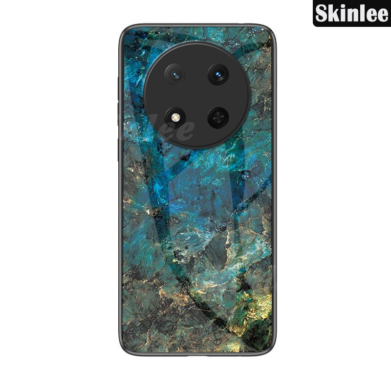Phone case For Honor X9C Back cover Fashion Marble Hard Tempered Glass ...