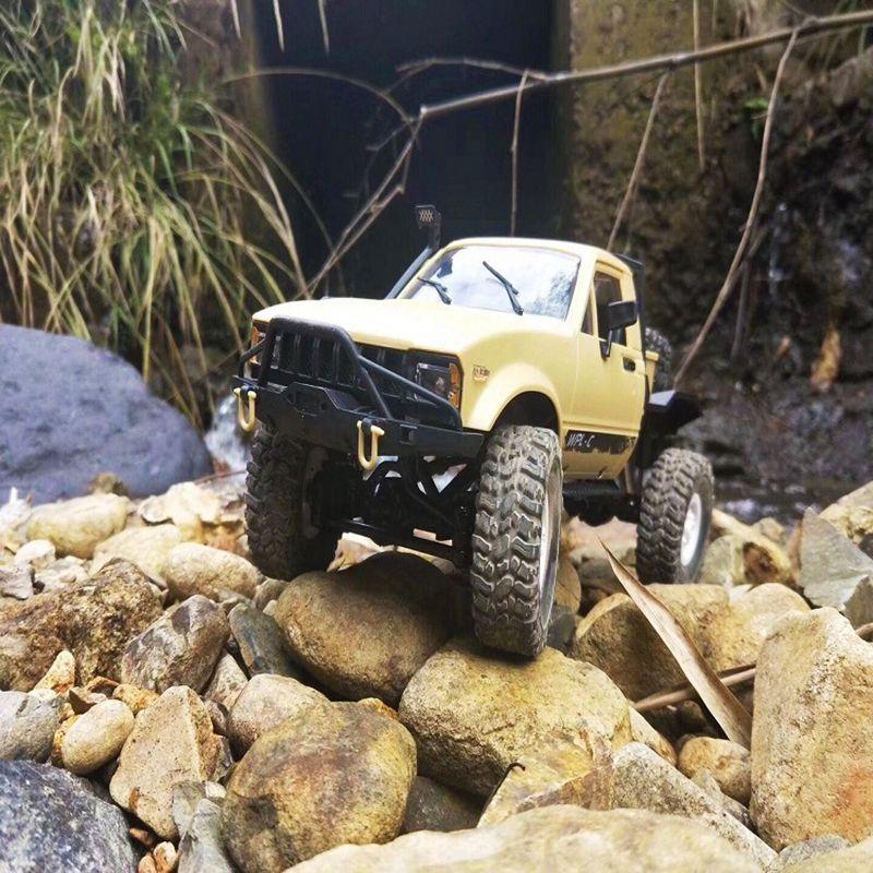 WPL C14 1:16 Scale 2.4G 2CH 4WD Mini Off-road RC Semi-truck RTR Kids Climb Truck yellow ...
