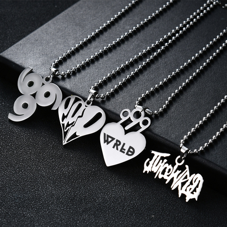 Stainless Steel Chain Hip Hop Singer 999wrld Men's and Women's YoungBoy ...