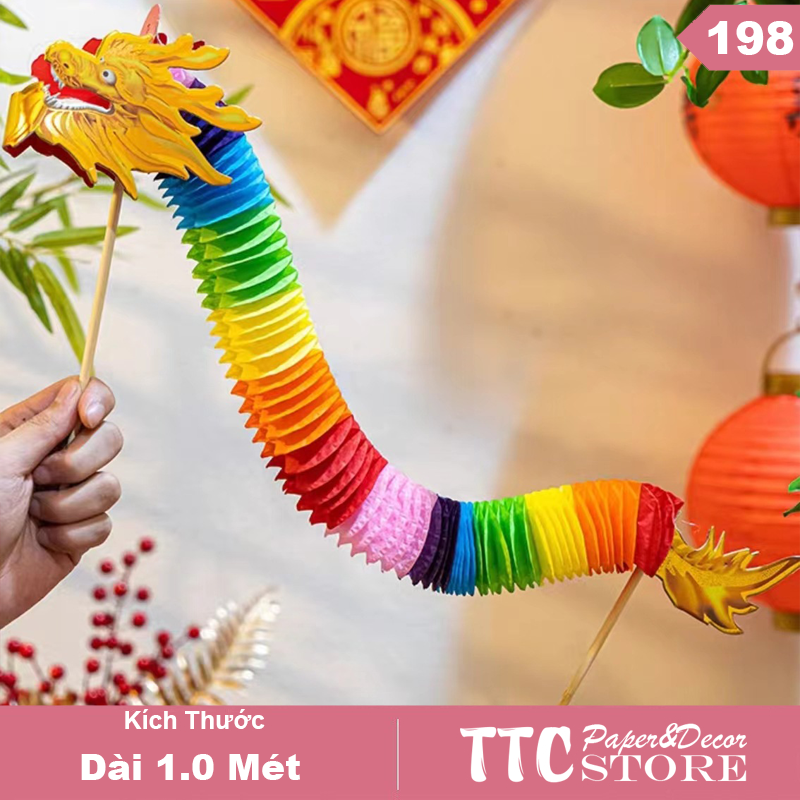 Rồng Giấy Múa Rối Trang Trí Tết 2025 Đám Cưới Hỏi, Trung Thu Tết Năm ...