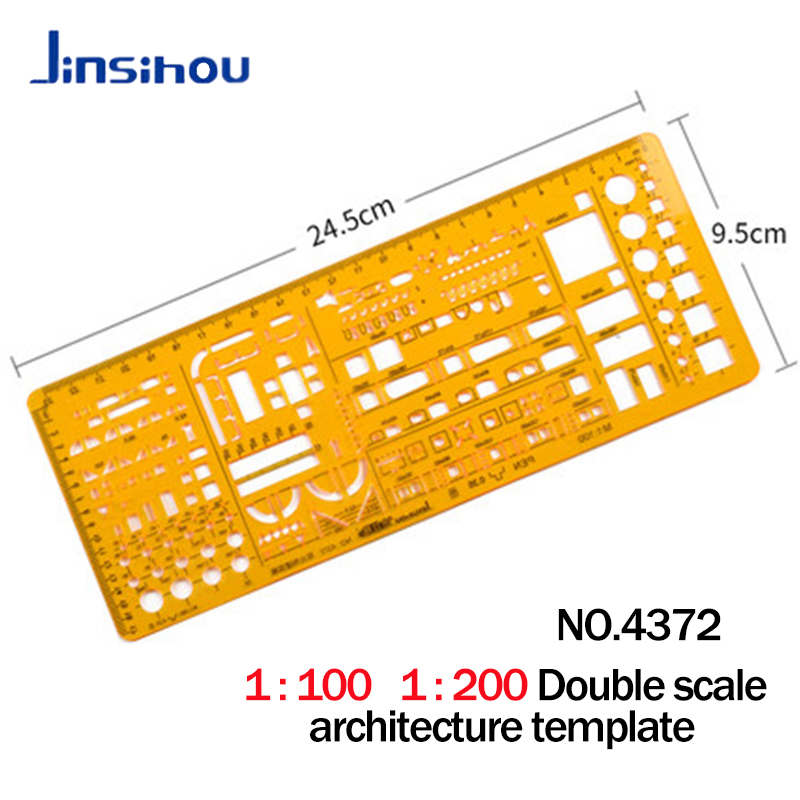 【ZOETN-HOT TOY Store】Jinsihou Plastic Drawing Template/Stencil Ruler K ...