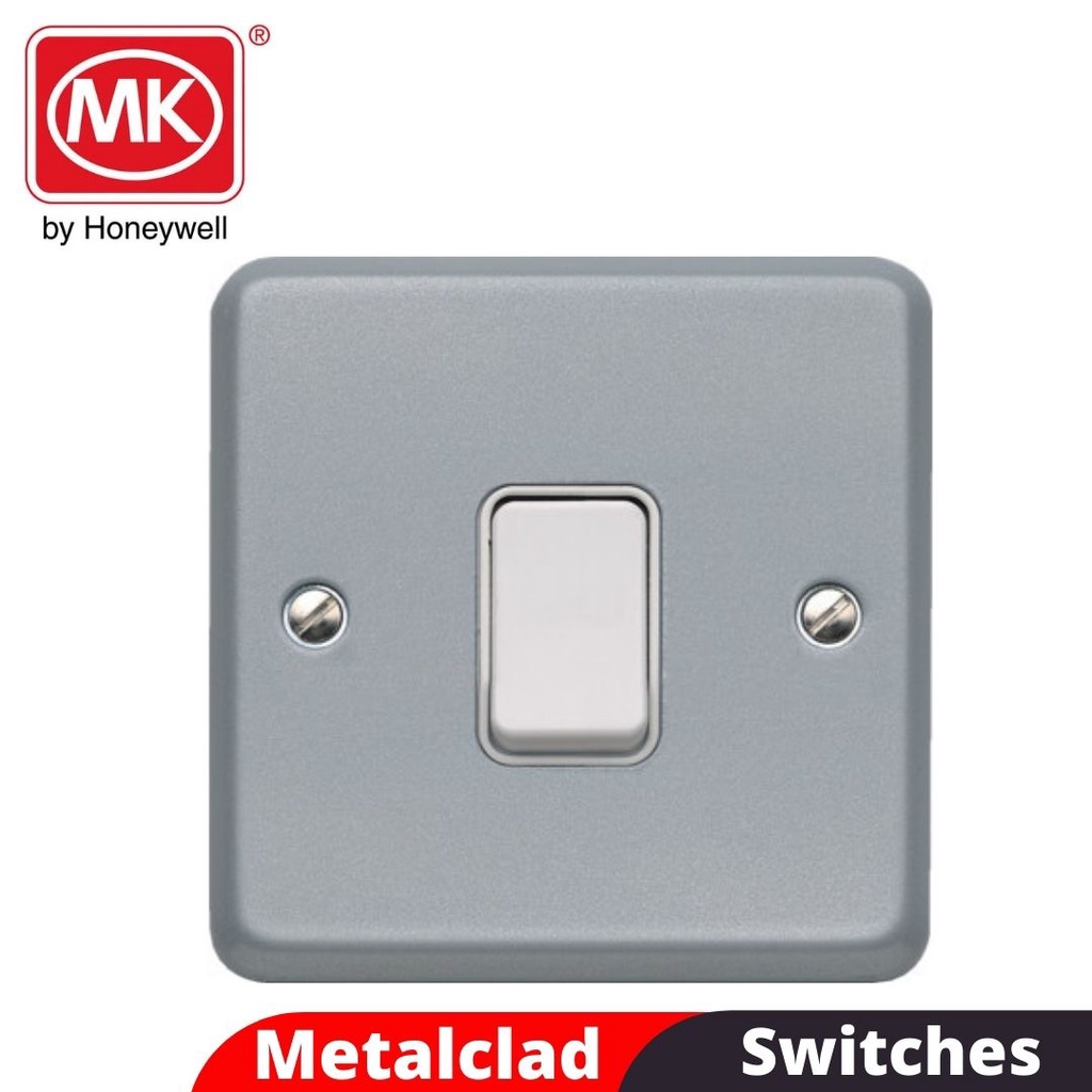 MK Metal Clad Switch Socket & Switches (1GANG, 2 GANG, 3 Gang, 13A ...