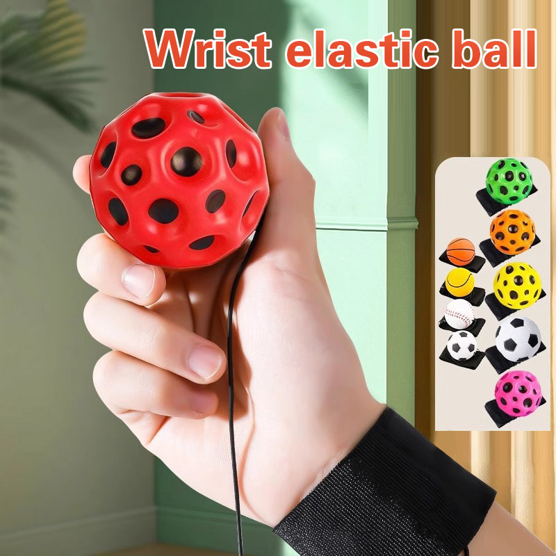 Jump Ball High Bouncing Ball Exercise Leisure Wrist Return Rubber Ball ...