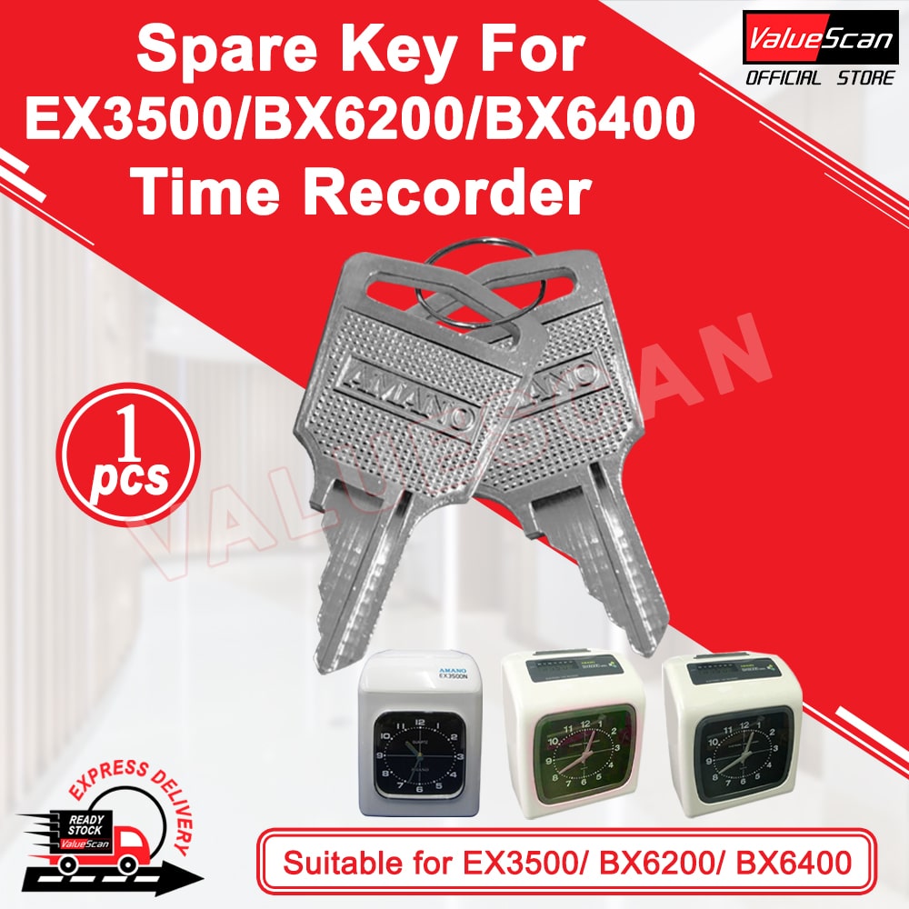 Spare Key for AMANO EX3500/ BX6200/ BX6400 Time Recorder / Punch card ...