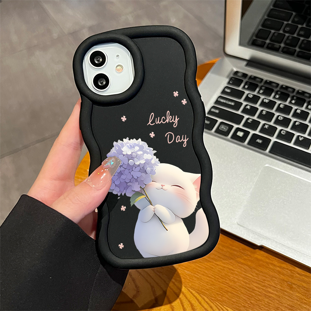 AMORVOR for Tecno Spark 8C Spark Go 2022 Back Cover Cat and Hydrangea ...