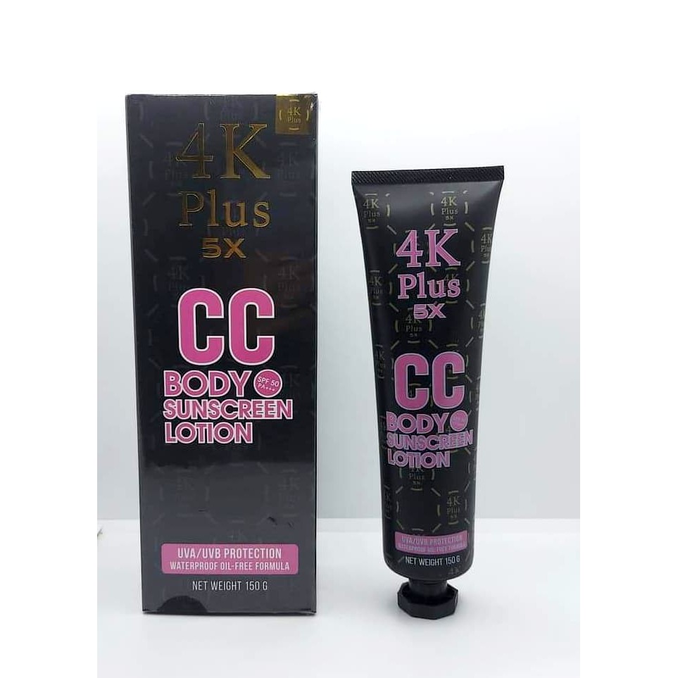 โลชั่นกันแดด 4K Plus 5X CC Body Sunscreen Lotion (ขนาด 150 กรัม ...